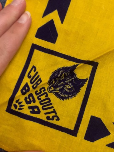 Vintage BSA Cub Scout Blue and Yellow Triangle Neckerchief | eBay