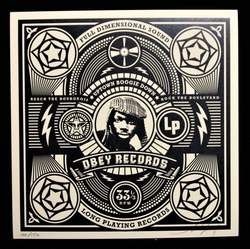 SHEPARD FAIREY hand signed Record Dance Floor Riot ed/150 2011 obey ...