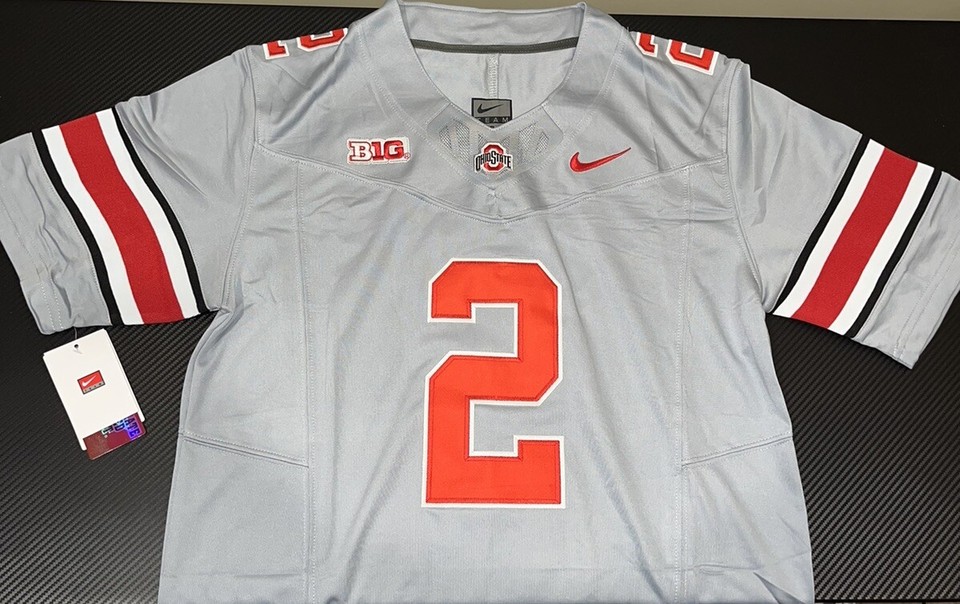 Emeka Egbuka Ohio State OSU Alternate Gray Jersey Buckeyes Stitched 2 ...