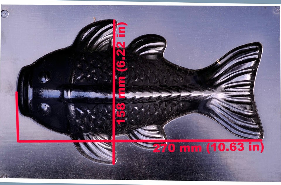 Concrete mold 3D fish stone decor garden aquarium plastic mold sold | eBay