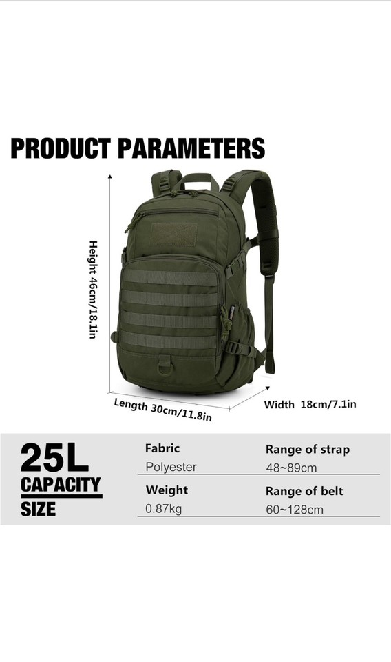 Mardingtop Small Tactical Backpack,Molle Hiking Backpack for 6539-khaki ...