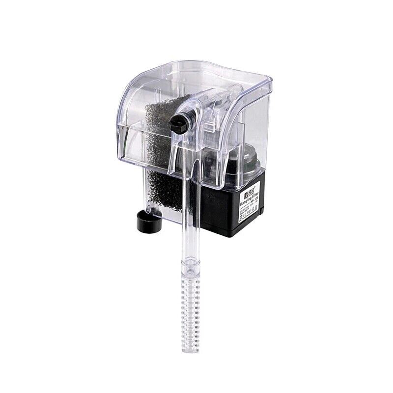Ultra Quiet Aquarium Hang on Filter (66GPH 3W), Small Fish Tank Filter ...
