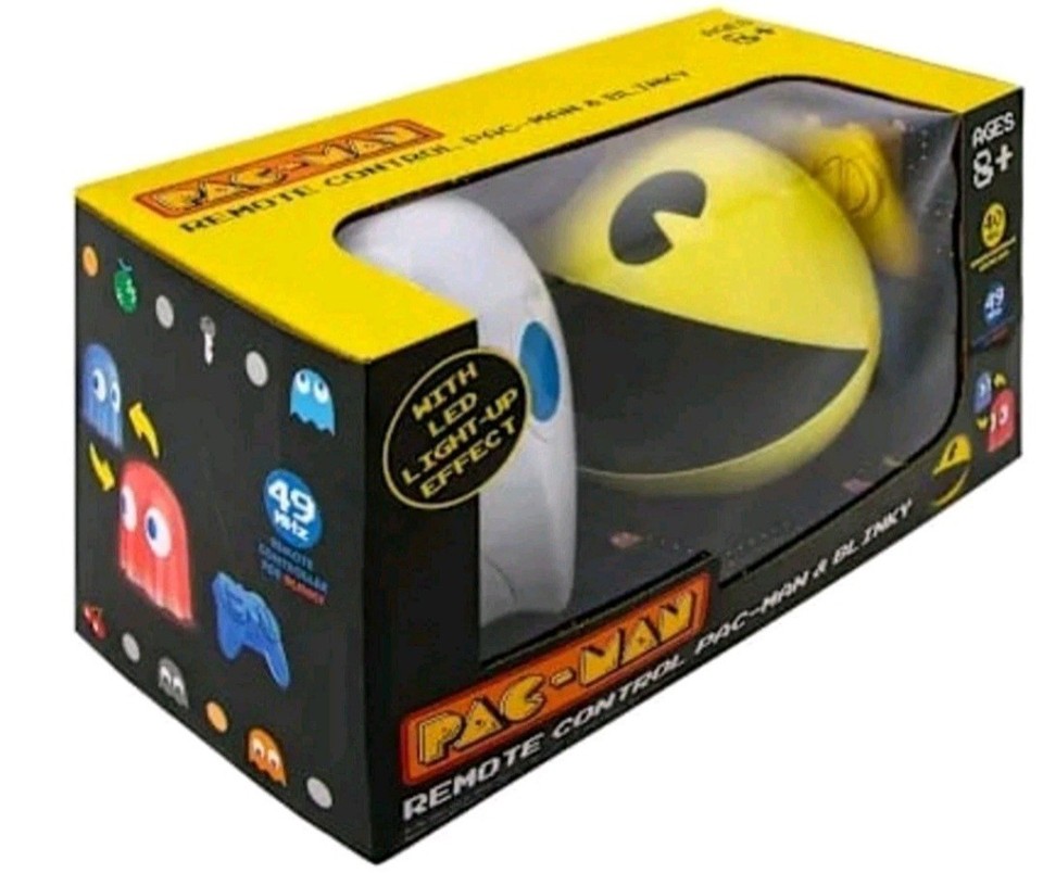 PAC-MAN + BLINKY GHOST LED Remote Control Toy Wireless Bandai Namco Pac ...