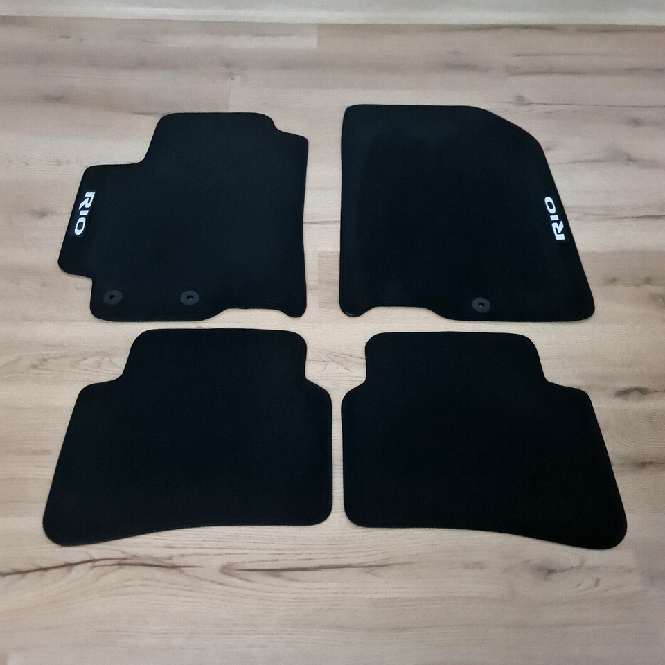 Car Floor Mats Velour for Kia Rio Waterproof Black Carpet Rugs Auto ...