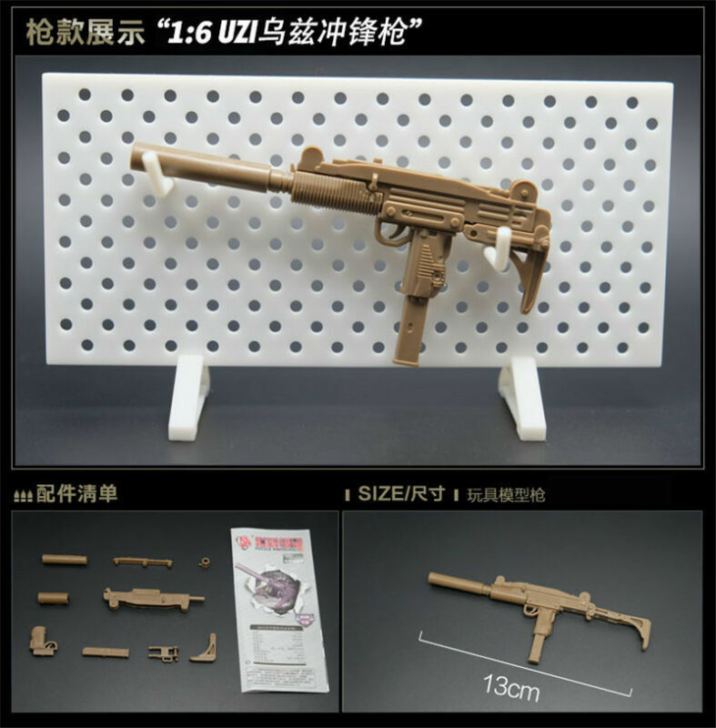 8pcs/set 1/6 Scale 4D Assembly MP5 HK53 UZI Submachine Gun Model KRISS ...