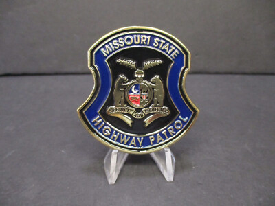 MISSOURI STATE PATROL PATCH SHAPE CHALLENGE COIN WITH BADGE & PATCH | eBay