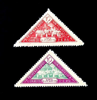 PERU Stamp Lot - 1931 First Philatelic Exposition Mint OG LH r59 | eBay