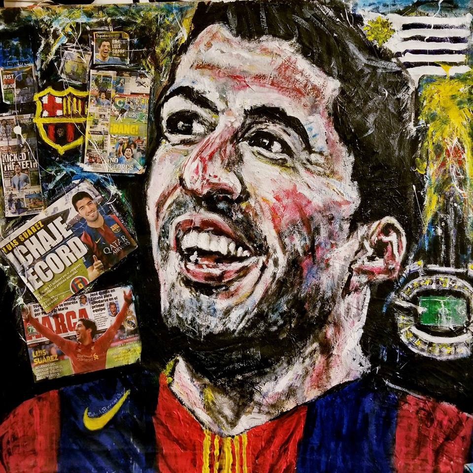 Luis suarez art signed by artist | eBay