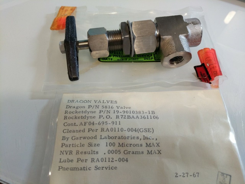 ROCKETDYNE DRAGON VALVE 19-9010383-1B 5816 | eBay