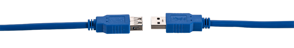 USB 3.0 Extension Cable Blue A-Male to A-Female Super Speed Extender ...