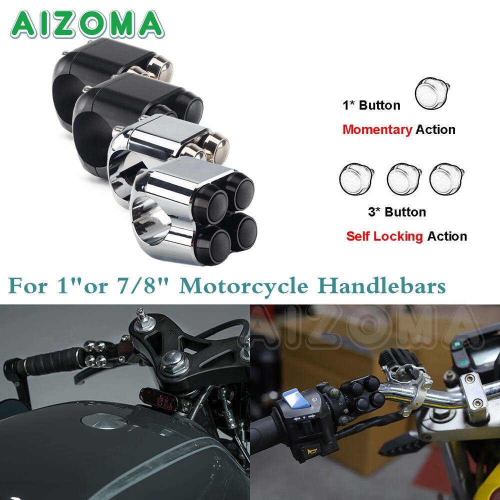 Motorcycle Handlebar Push Button Momentary Switch Gebildet 2 X