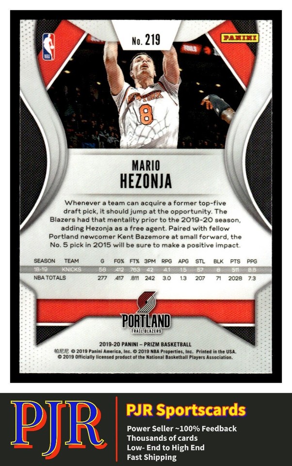 2019 Panini Prizm #219 Mario Hezonja Portland Trail Blazers | eBay