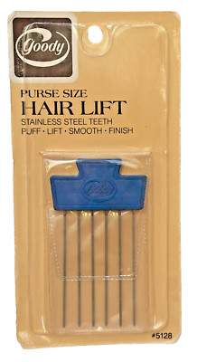 Vintage Goody 1975 Purse Size Hair Lift Stainless Steel Teeth Blue ...