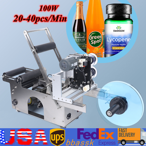 Round Bottle Labeling&Coding Device Semi-Automatic Labeller MT-50D w ...