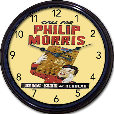 Philip Morris Cigarettes Johnny Roventini Tobacco Bellman Wall Clock ...