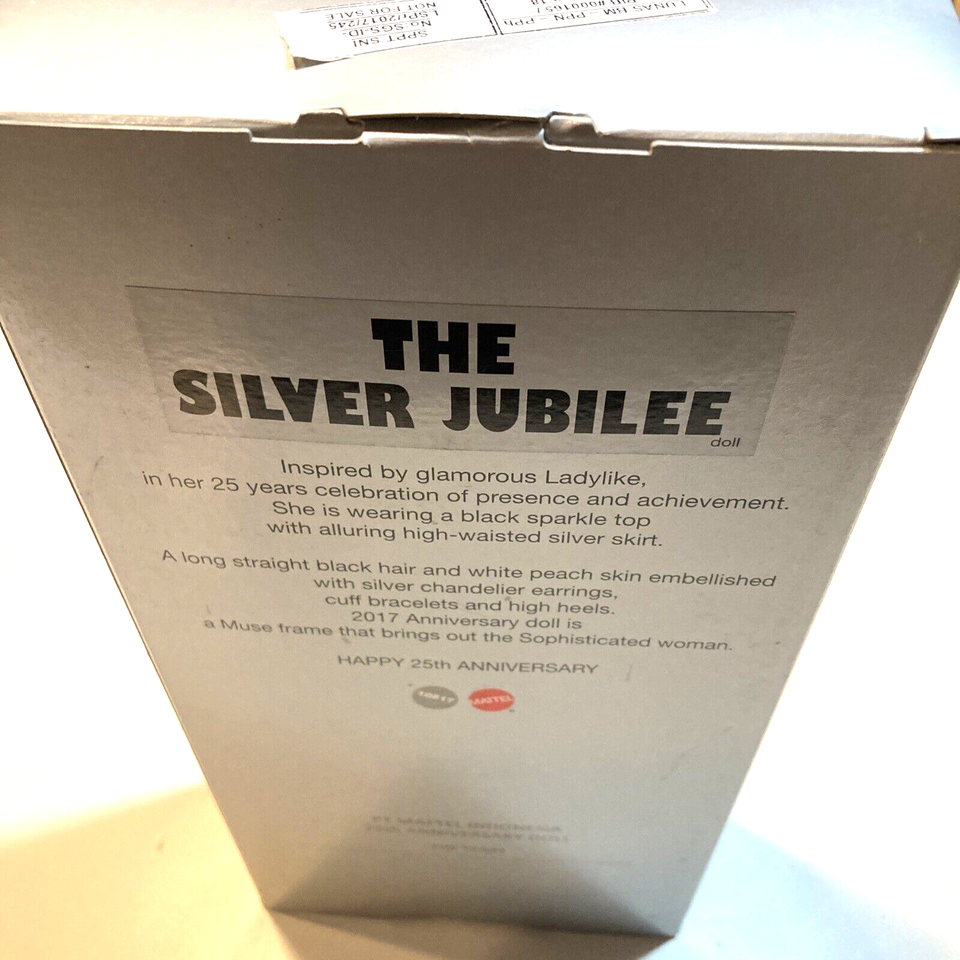 Barbie Ptmi "The Silver Jubilee" 25th Anniversary Doll 2017 -Ships Fast ...