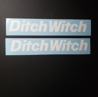 DITCH WITCH 11”x1.6 (set Of 2) Replacement DECAL STICKER WHITE VINYL ...