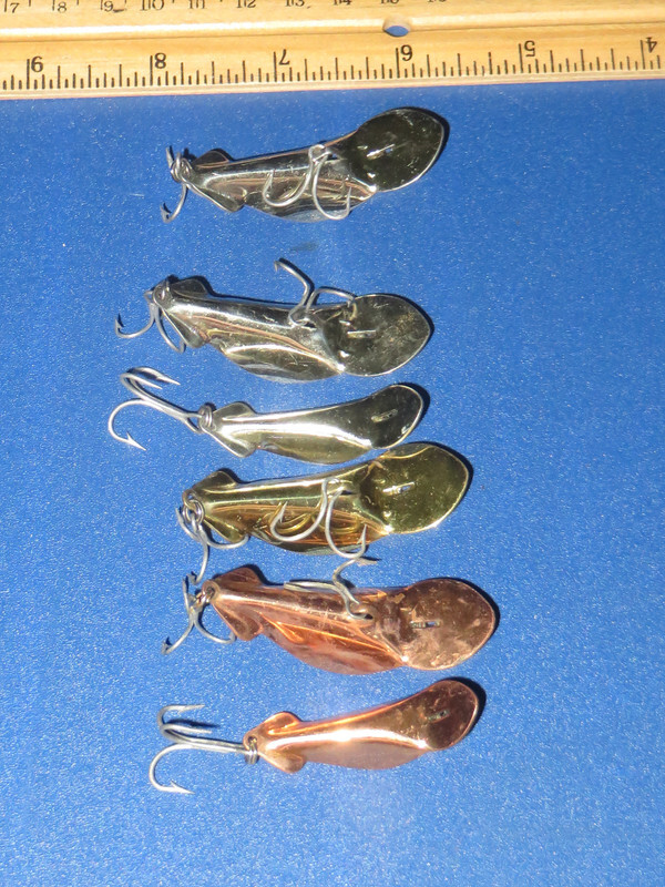 Lot of 6 Buck Perry Spoonplug Spoons - Gold Silver Bronze SMall | eBay