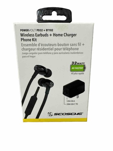 Scosche wireless earbuds + Home Charger Phone Kit | eBay