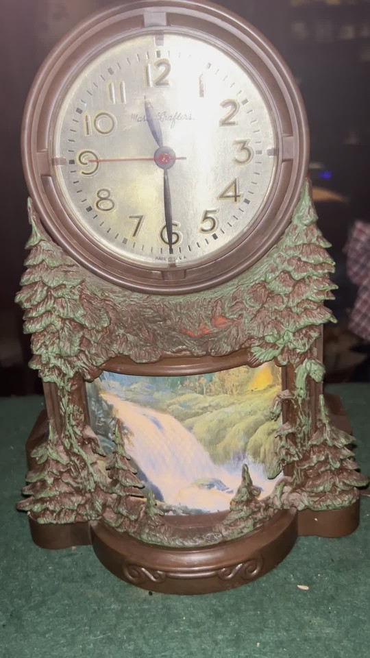 vintage mid century Mastercraft waterfall clock working. | eBay