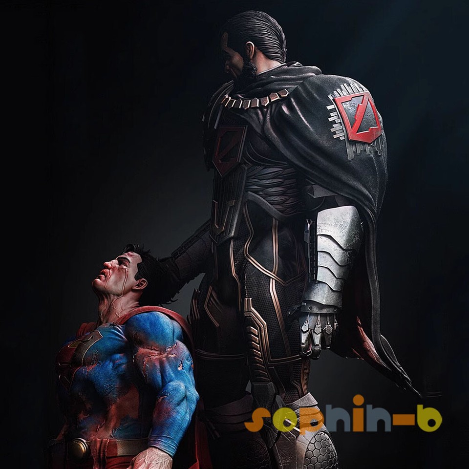 General Zod vs Super Man 1:6 Resin Model Kit Unpainted 3d Print GK ...