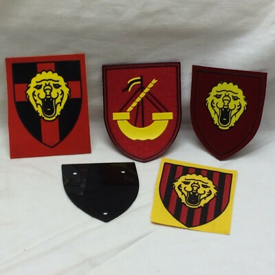 Belgium Military Patch Badge lot 5 pc Army Lion Ship Felt Plastic Back ...