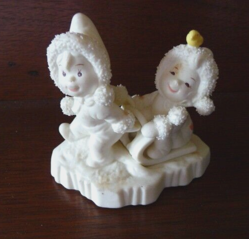 Tykes 'n Ice Two Kids w/Sled Ceramic Figurine 3-1/4” | eBay