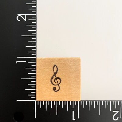 PSX G Treble Clef Music Musical Note A241 Wood Mounted Rubber Stamp | eBay