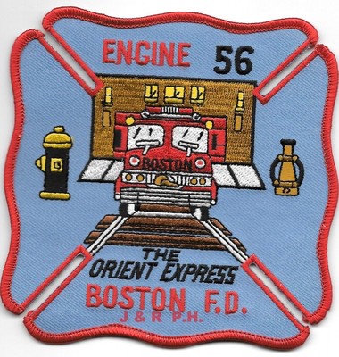 Boston Engine-56 "Orient Express", MA (4.5" x 4.5" size) fire patch | eBay