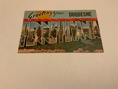 Duquesne, Pa. ~ Large Letter Multi View Greetings - Vintage Postcard | eBay