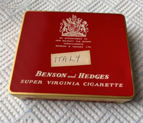 Retro Red Benson & Hedges Cigarette Empty Tin Super Virginia 1950s | eBay