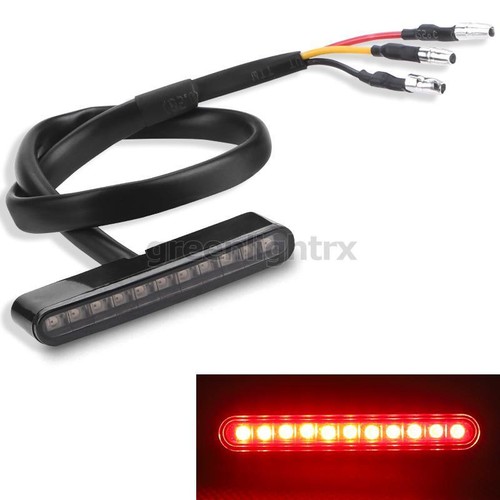 1X LED Motorcycle Tail Light Mini Strip Red Rear Running Stop Brake ...