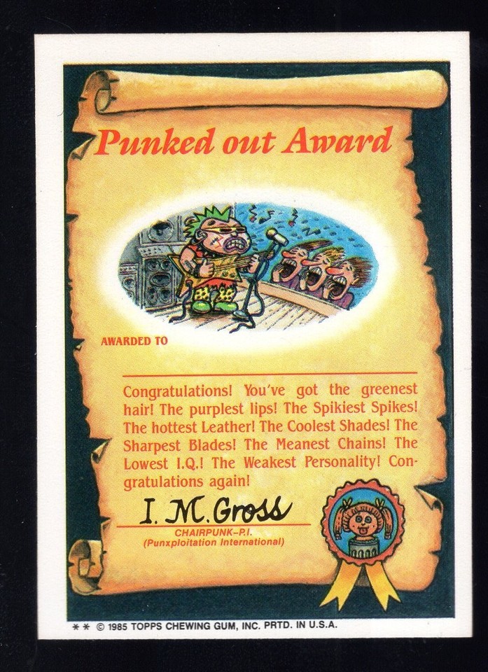 1985 Garbage Pail Kids #45b Messy Tessie -- MINT -- 2nd Series OS2 ...