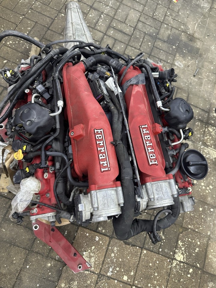 Ferrari F154 3.9L Twin-Turbo V8 Engine – OEM Genuine Ferrari 488 / F8 ...