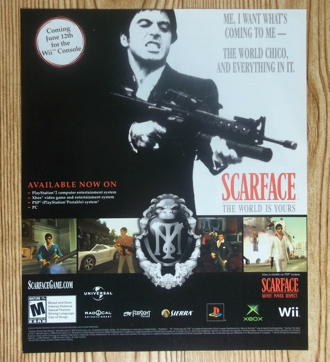 Scarface Money Power Respect Poster