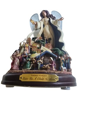 thomas kinkade Unto Us A Child Was Born Nativity Scene | eBay