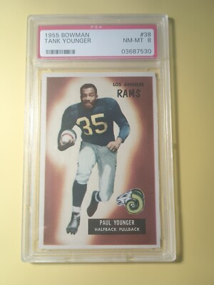 1955 Bowman #38 Paul TANK YOUNGER PSA 8 Los Angeles Rams | eBay