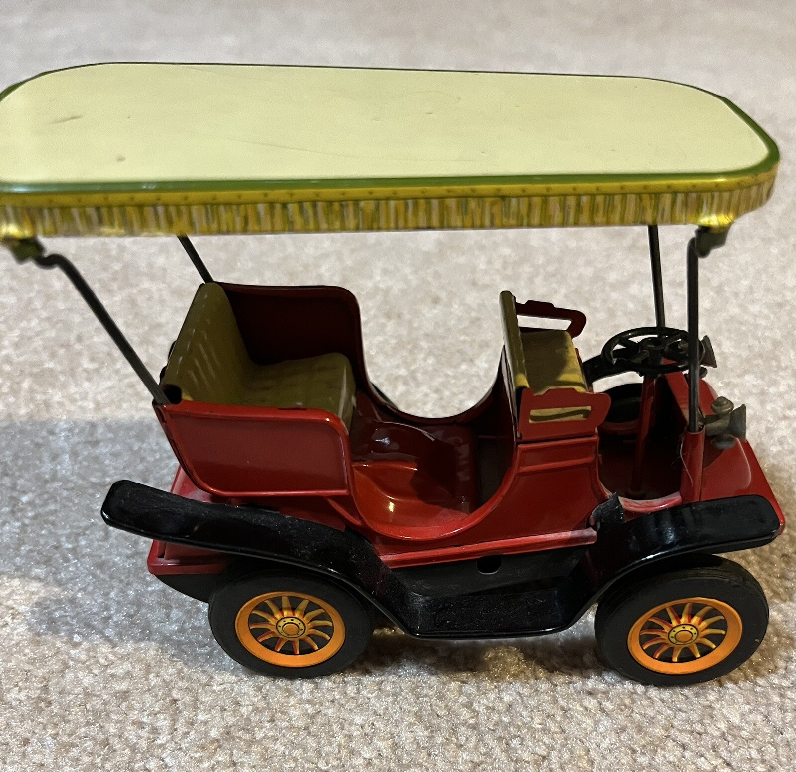 Vintage Bandi Japanese Litho Tin Toy Friction Car (Antique) 1960's | eBay