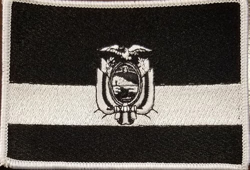 ECUADOR Flag Patch W/ Hook Adhesive Fastener Tactical Morale B & W Emblem #15 | eBay