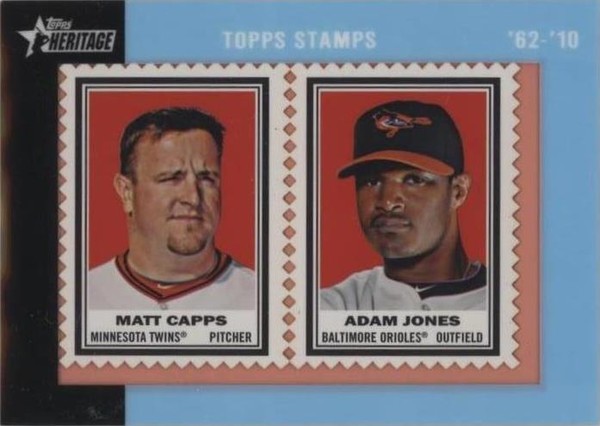 2011 Topps Heritage - Encased Stamps #MCAJ Adam Jones, Matt Capps /62 ...