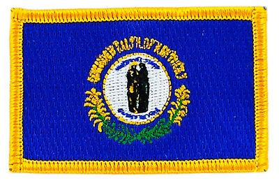 FLAG PATCH PATCHES Kentucky IRON ON EMBROIDERED UNITED STATES USA STATE ...