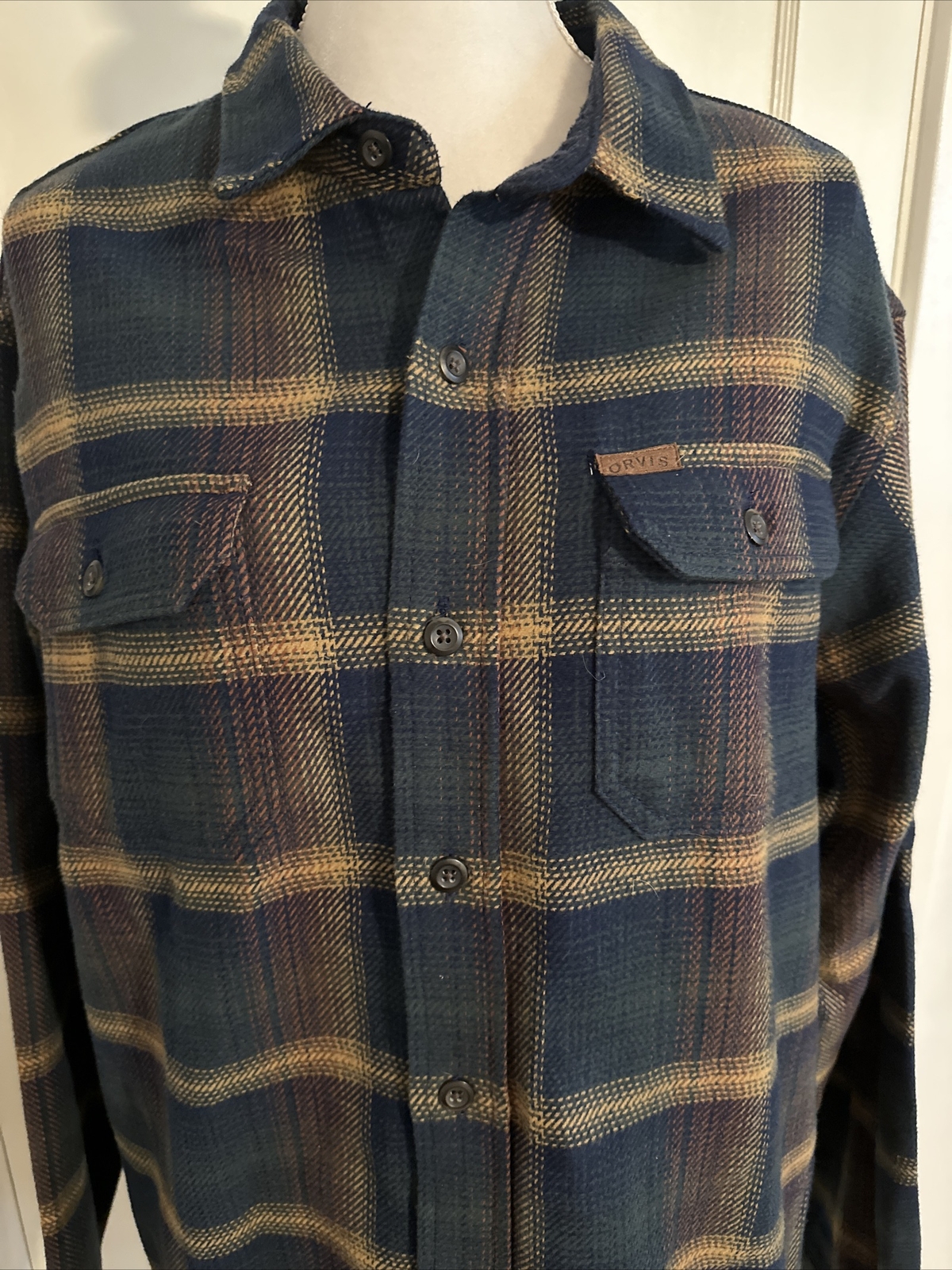 Pre-Owned Orvis Classic Collection Men’s Heavy Flannel Long Sleeve ...