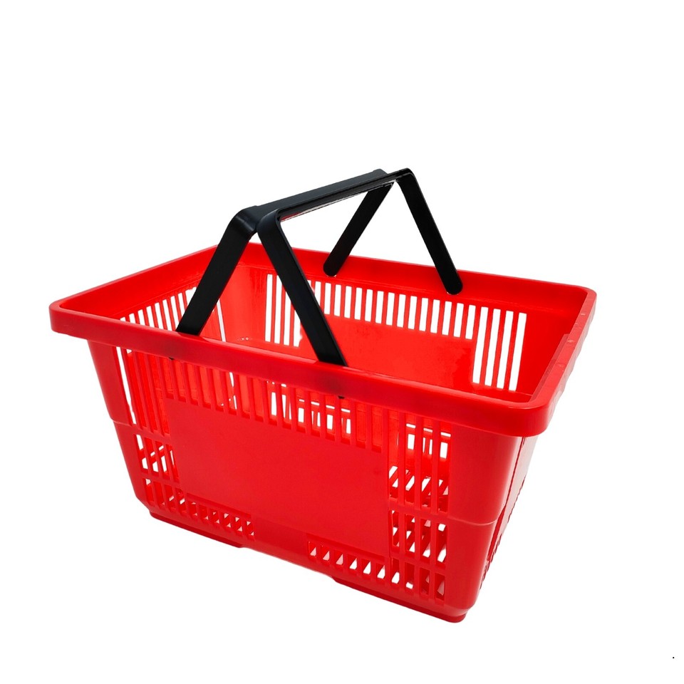 Retail Shop Supermarkets Stacking Shopping Baskets Metal Plastic Retail ...