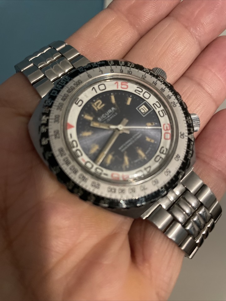 Rare Vintage Gents Sicura 🇨🇭Computer Divers Watch | eBay