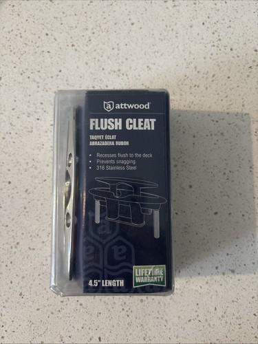 Attwood 66510-7 Stainless Steel Flush 4" Boat Recessed Cleat Pop-Up ...