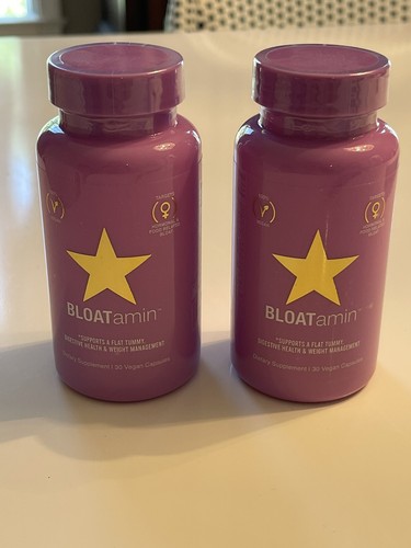 ( LOT OF 2) HAIRtamin BLOATamin DIGESTIVE & WEIGHT MANAGEMENT 30 Caps ...