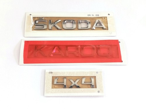 genuine SKODA KAROQ 4x4 chrome rear lettering emblem tailgate badge | eBay
