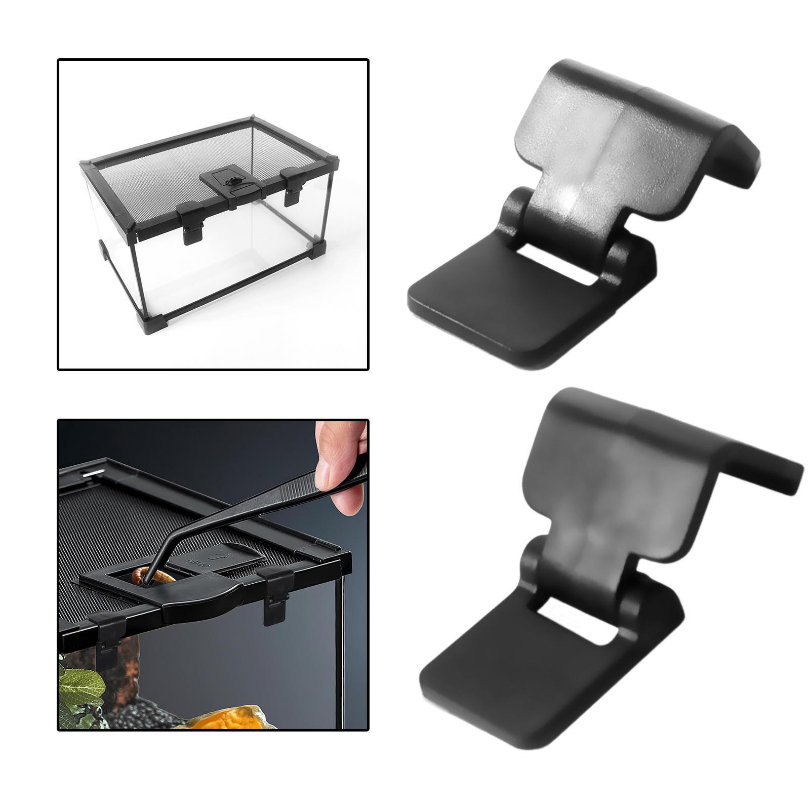 2x Terrarium Locks Easy to Install Turtle Feeding Box Buckles for Tank ...