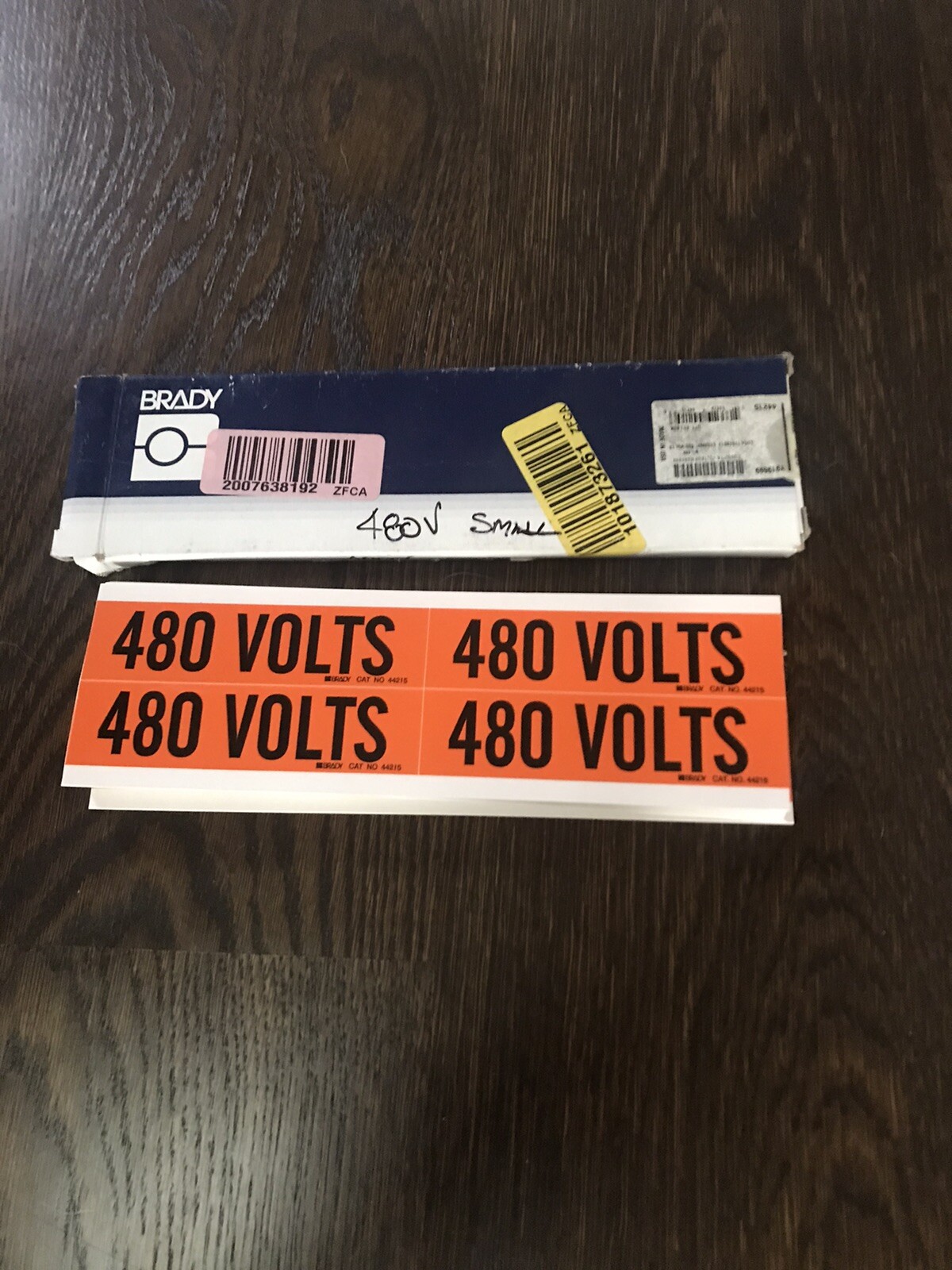 4 X BRADY 480 volt stickers conduit marker electrical | eBay