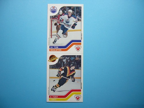 1983/84 VACHON NHL HOCKEY CARD PANEL #39 TOM ROULSTON #119 TONY TANTI ...